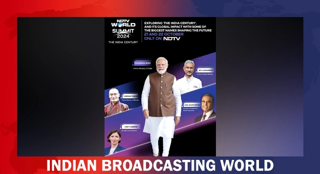 NDTV Global channel to launch at World Summit Oct 21-22 - Indian Broadcasting World